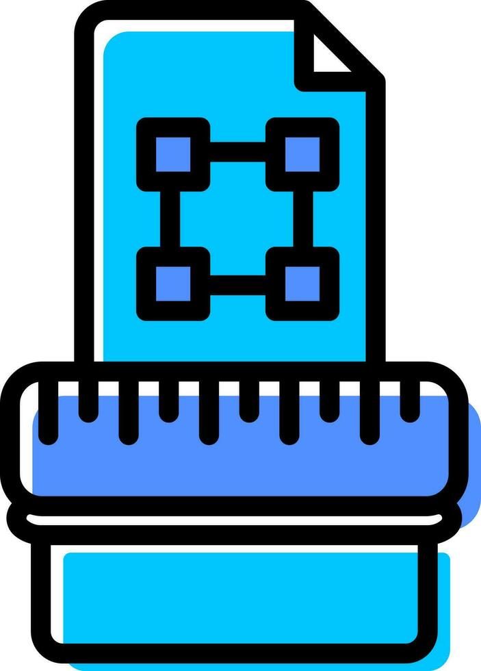 Web Design Tool Draw icon in blue and black color. 24293161 Vector Art ...