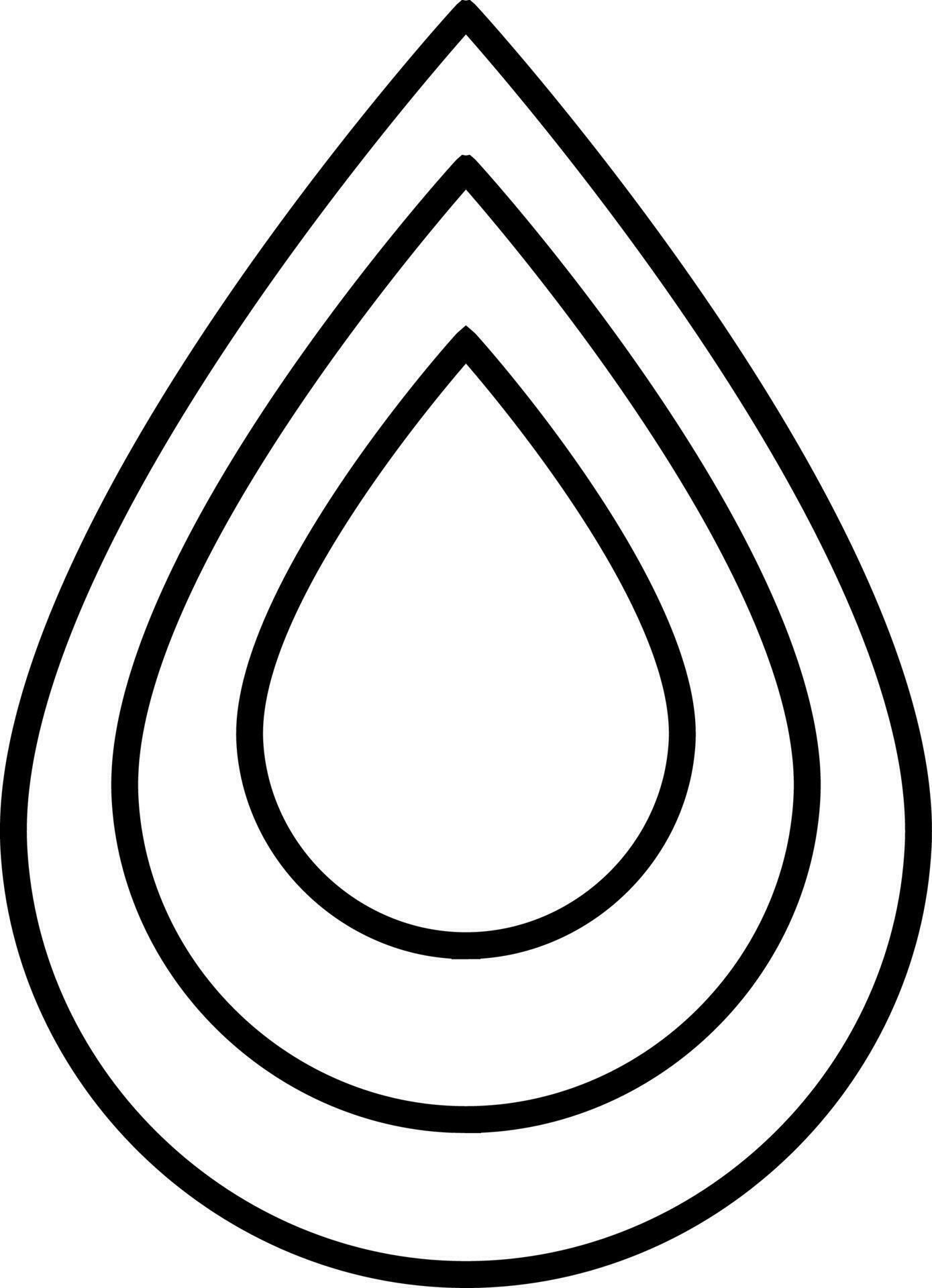 Black line art drop in flat style. 24293248 Vector Art at Vecteezy