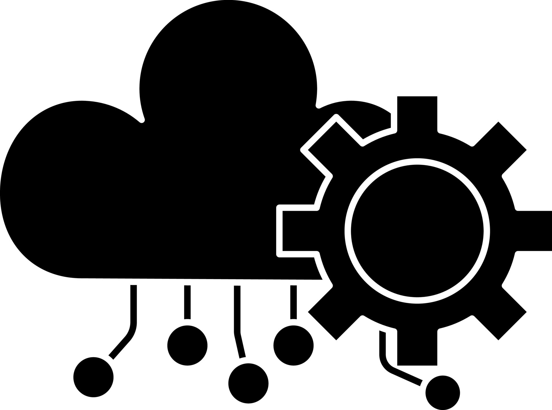 Illustration Of Cloud Computing Setting Icon 24294619 Vector Art At Vecteezy