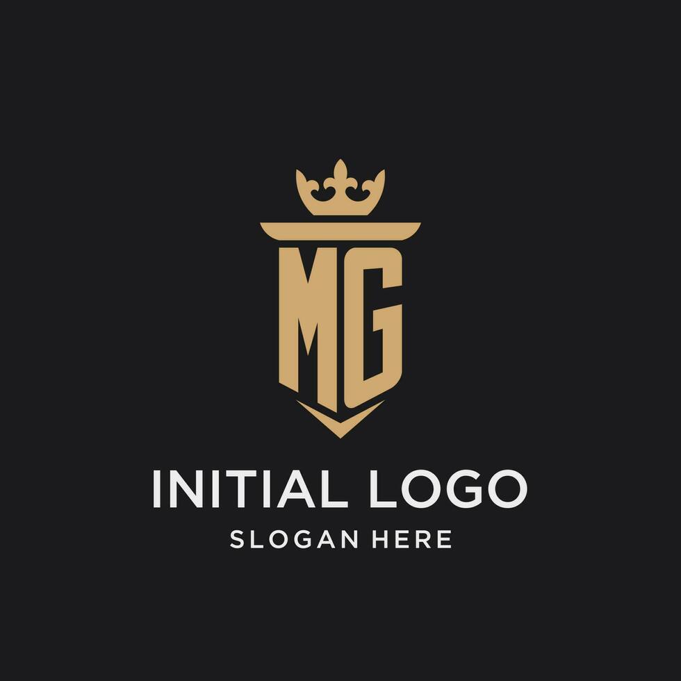 MG monogram with medieval style, luxury and elegant initial logo design 24295254 Vector Art at ...