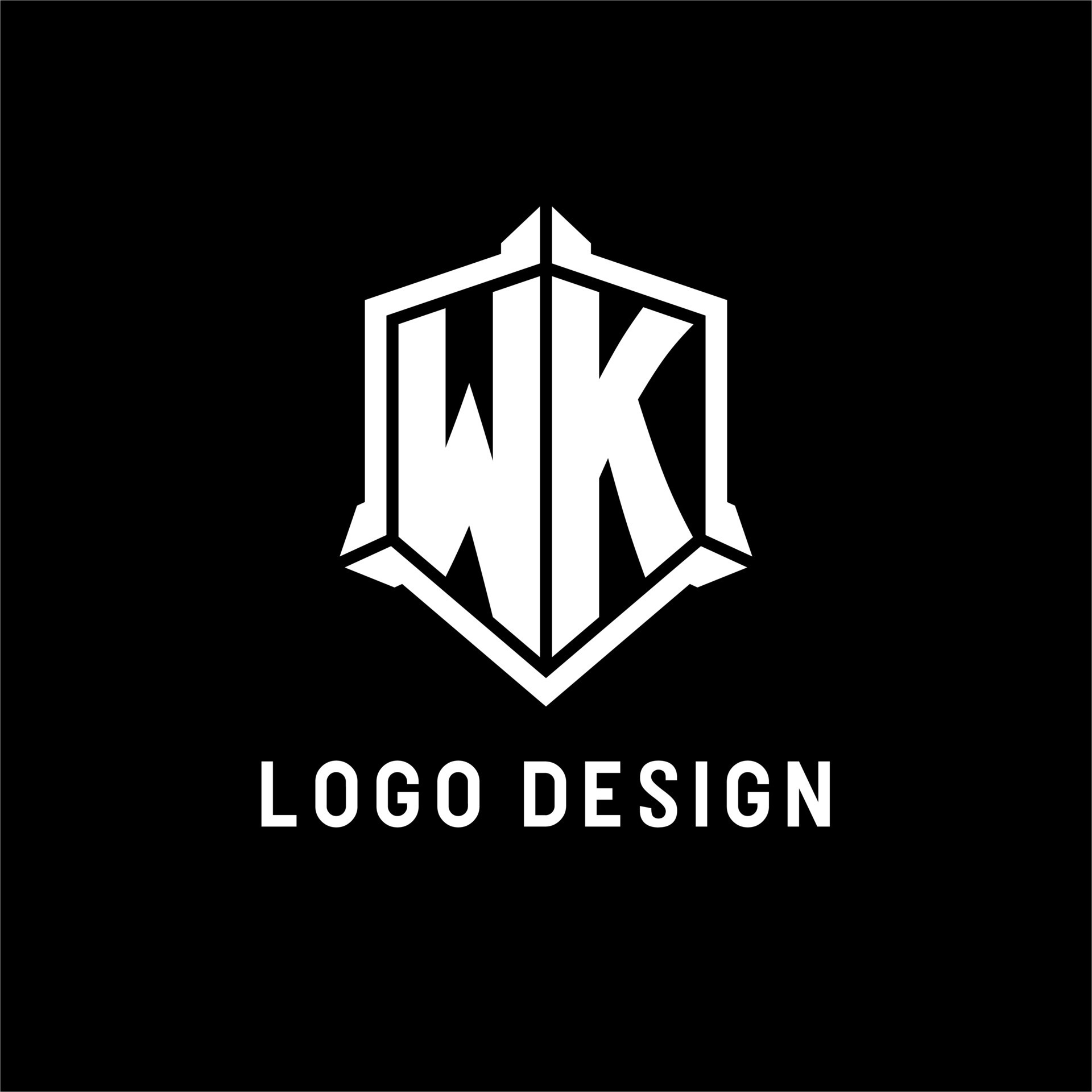 WK logo initial with shield shape design style 24295444 Vector Art at ... WK logo initial with shield shape design style 24295444 Vector Art at ...