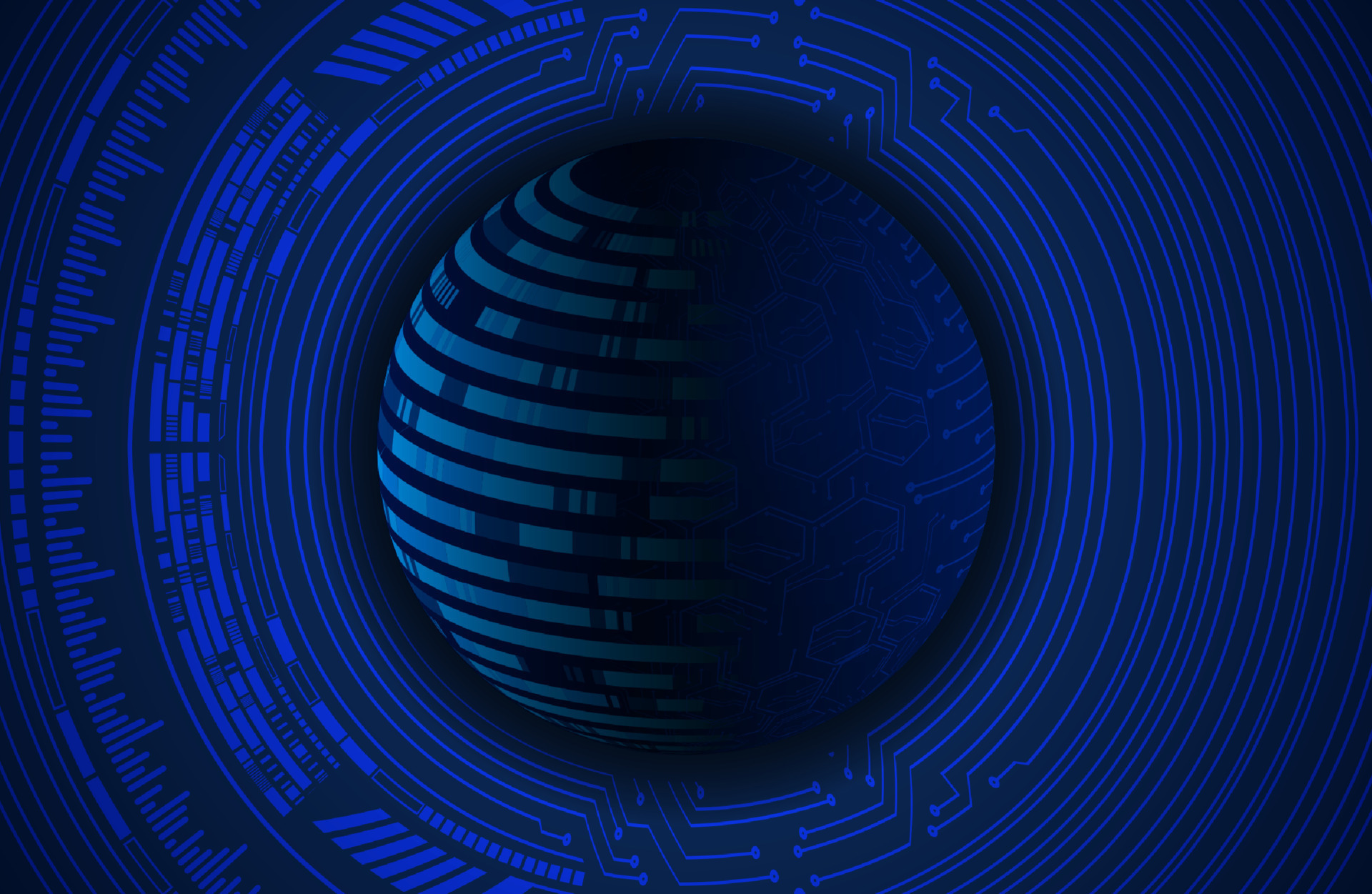 Modern Holographic Globe on Technology Background 24295992 Vector Art at Vecteezy