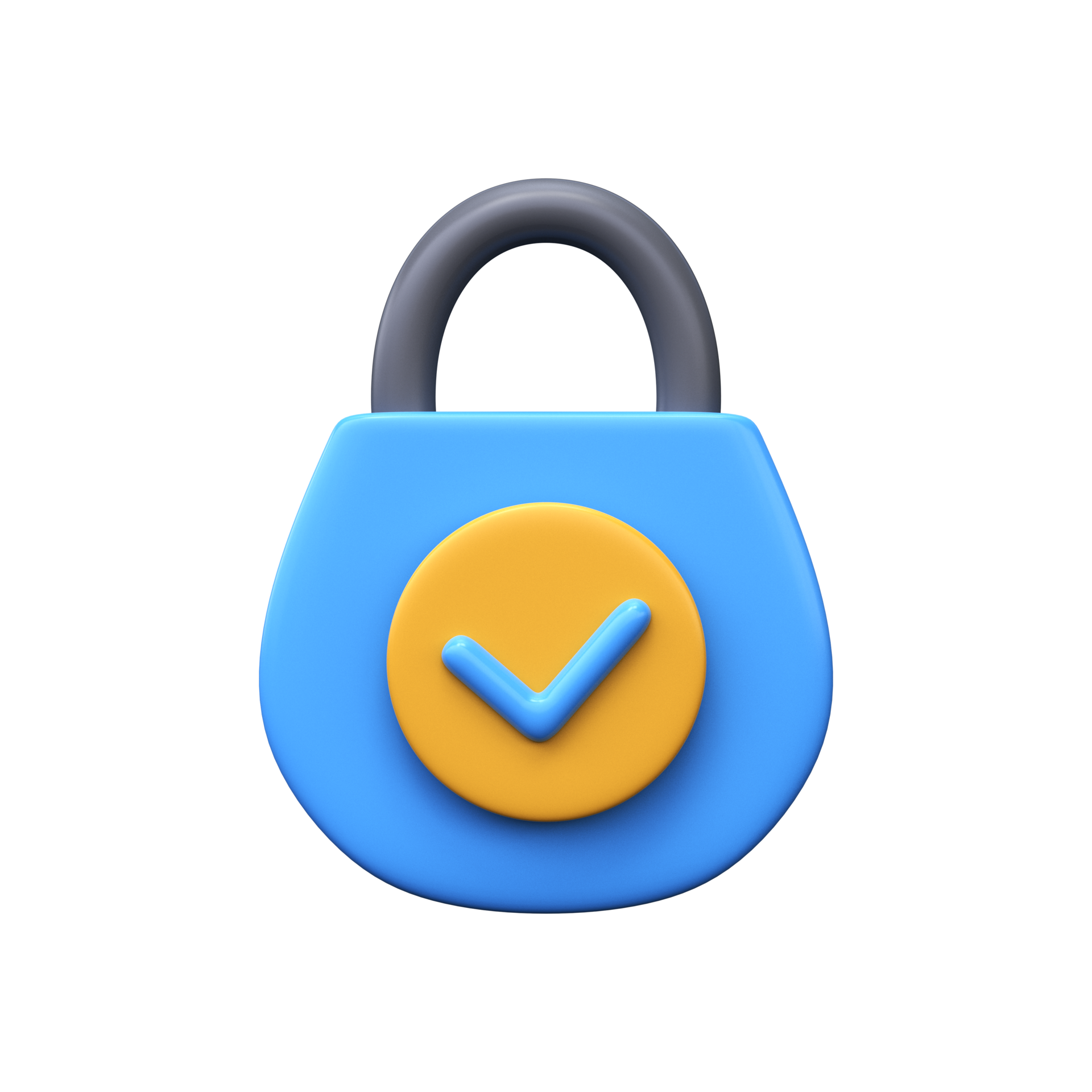 Check Mark Security Icon 3d Lock Icon 24300164 Png