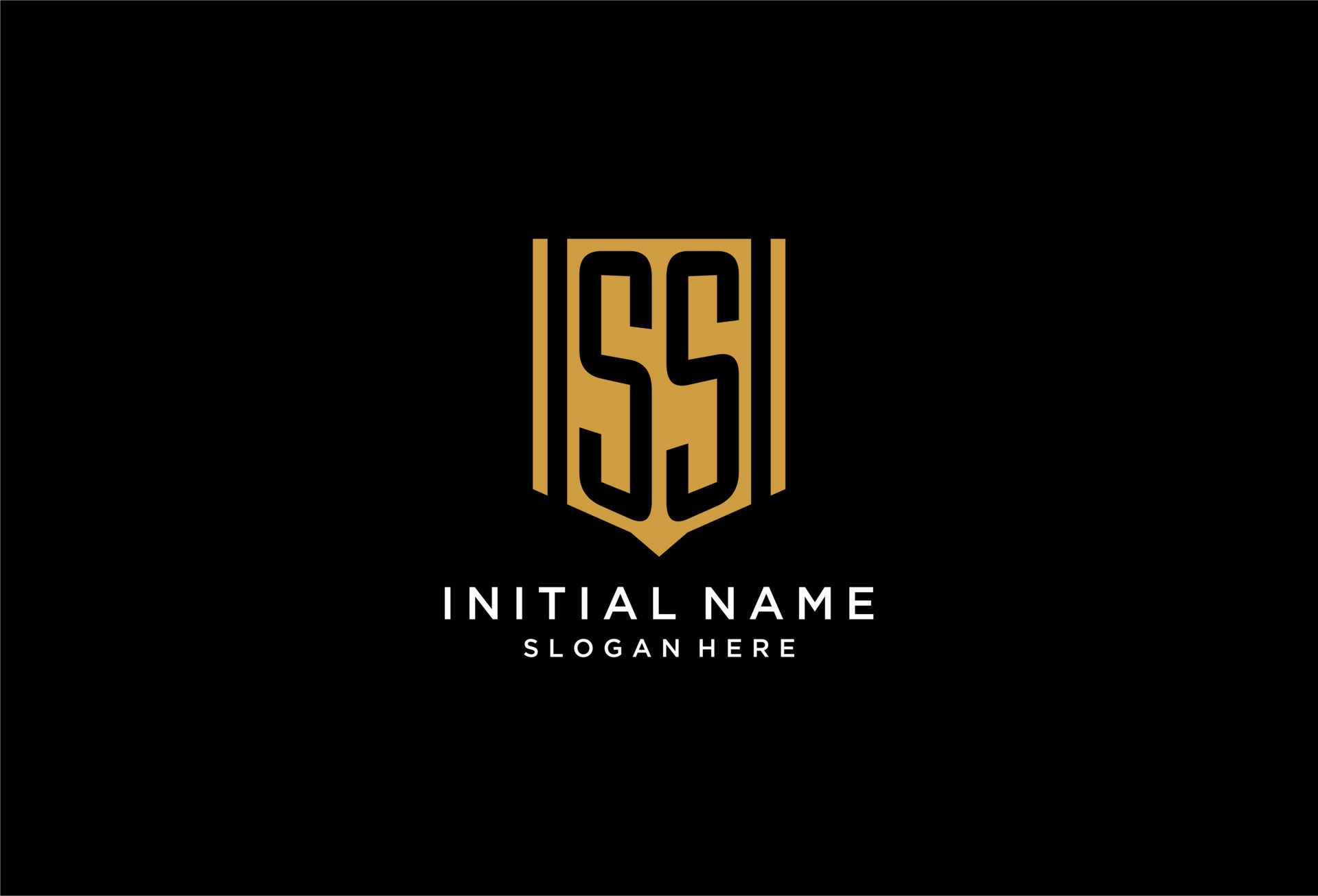 SS monogram logo with geometric shield icon design 24303529 Vector Art at Vecteezy