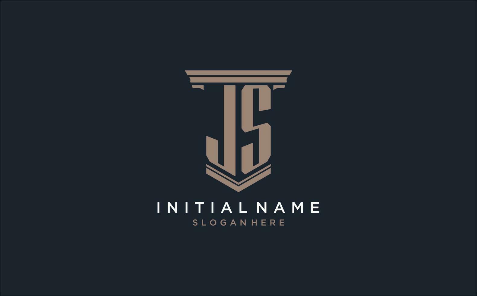 JS initial logo with pillar style, luxury law firm logo design ideas ... JS initial logo with pillar style, luxury law firm logo design ideas ...