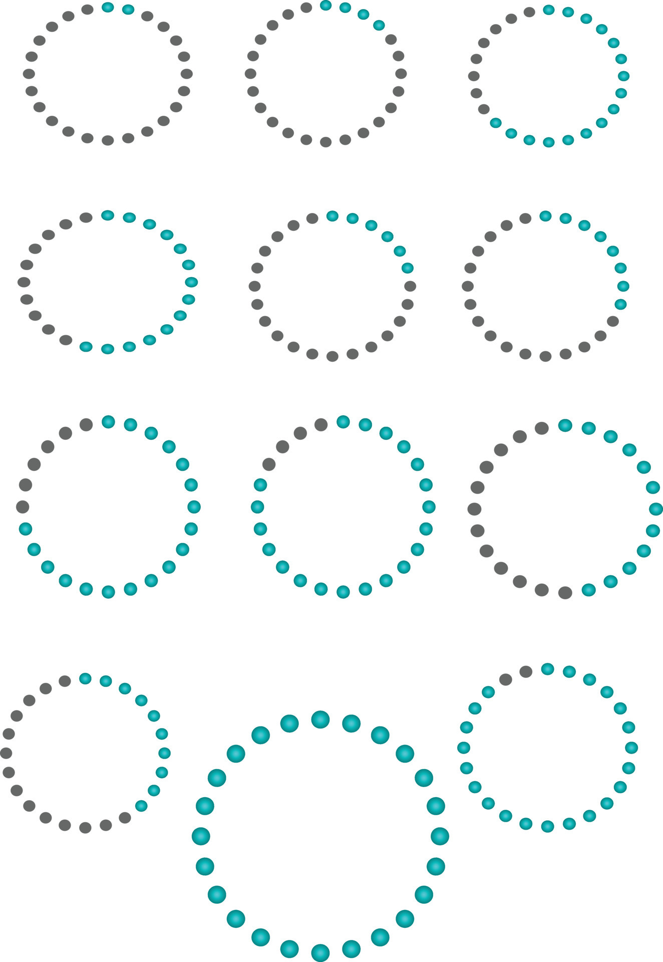 dotted loading rounded shape 24305017 Vector Art at Vecteezy