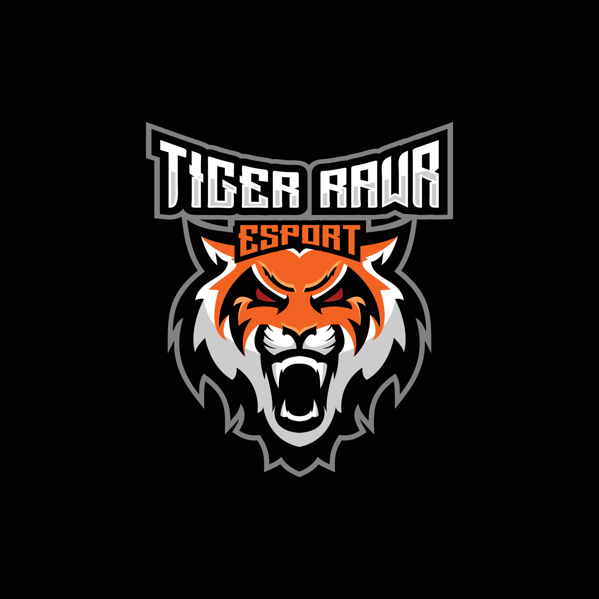 angry tiger logo esport team design mascot gaming 24305809 Vector Art at Vecteezy