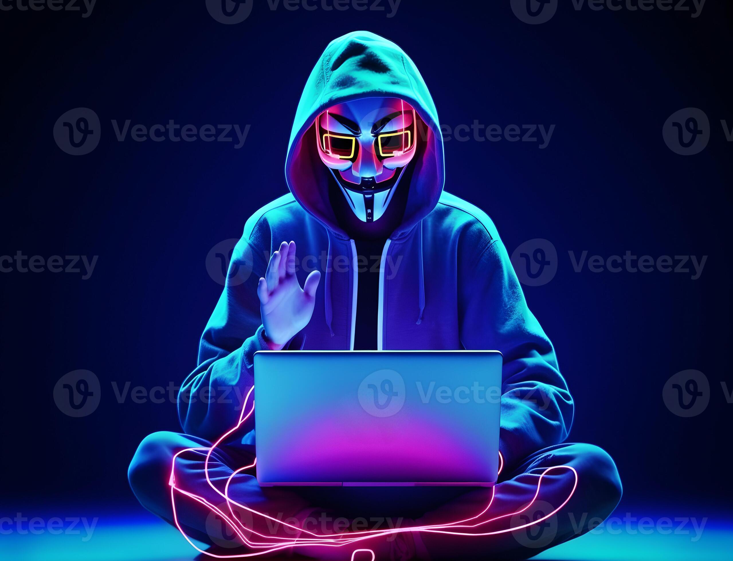 Anonymous hacker with hoodie. Concept of hacking cybersecurity ...