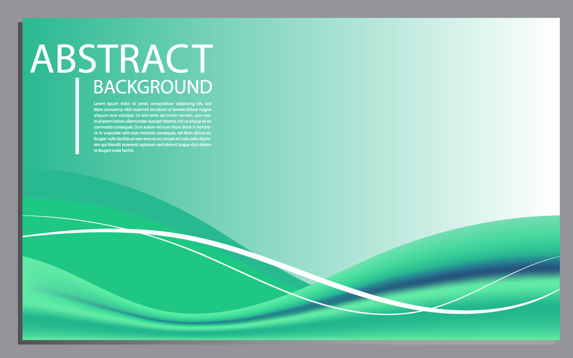 Abstract Background Smooth Green Gradient Mesh Wave Design. Banner ...