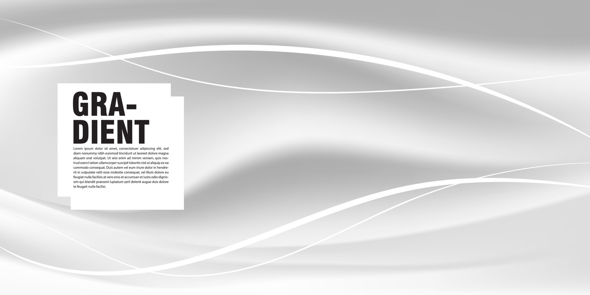 Abstract Background Smooth White Gradient Mesh Wave Design Soft Background Template Vector