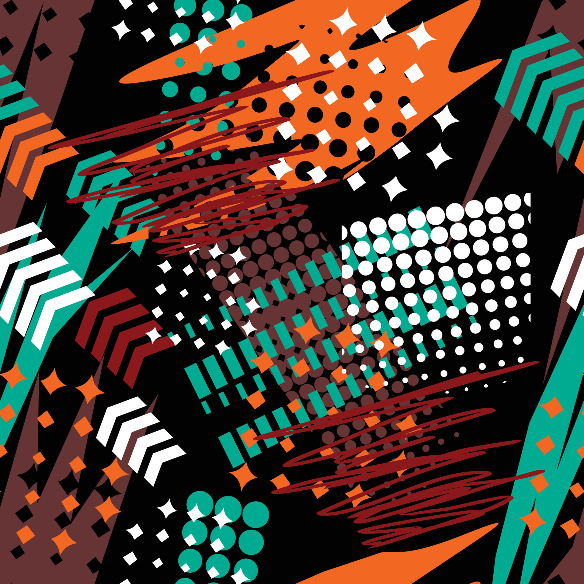 abstract geometric pattern seamless vector graphic, for print fabric ...