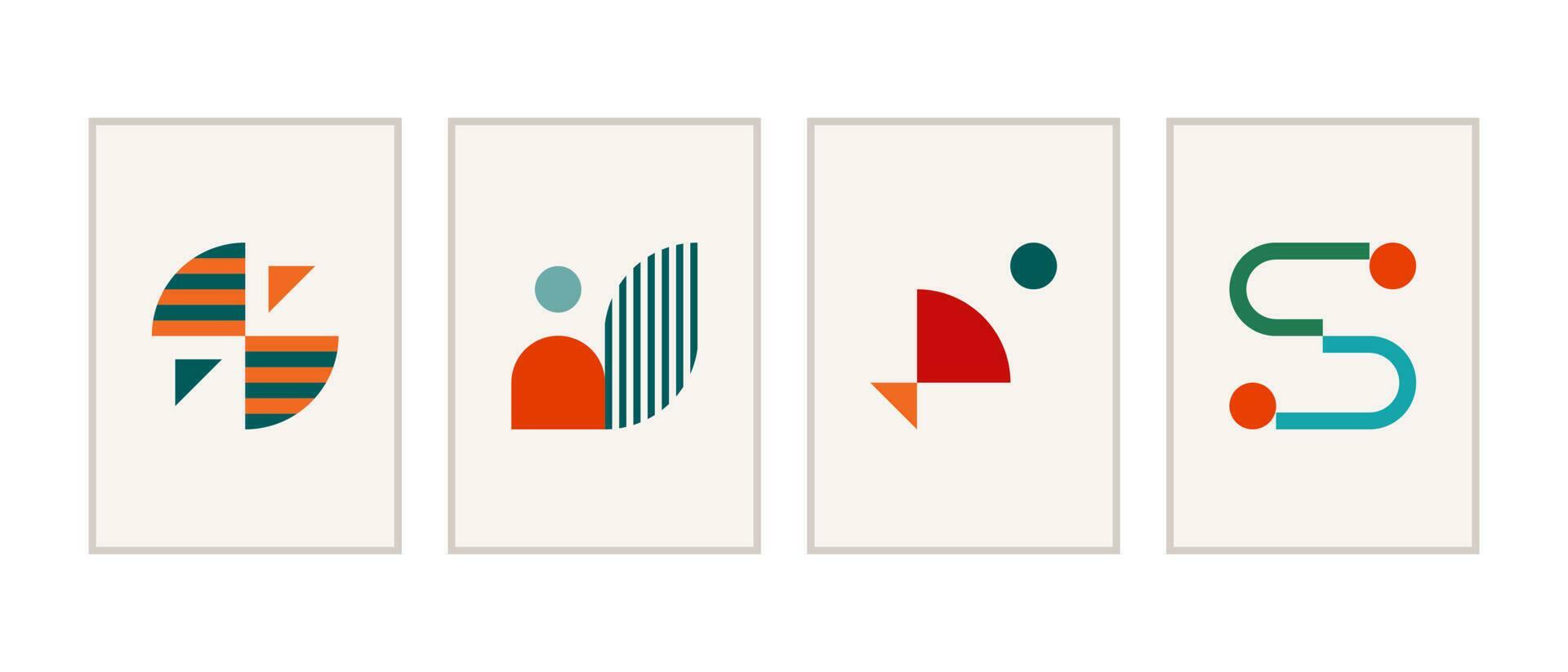 Bauhaus Inspired Posters for Visual Impact. Geometric Bauhaus Posters ...