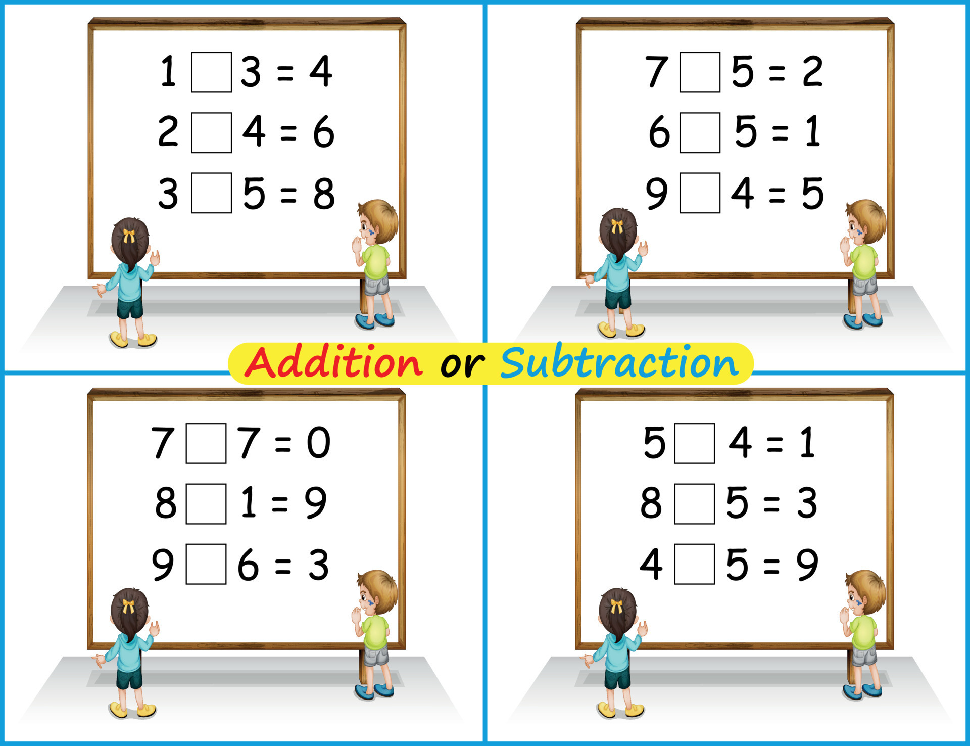 Math printable activity worksheet for kids. Developing numeracy skills ...