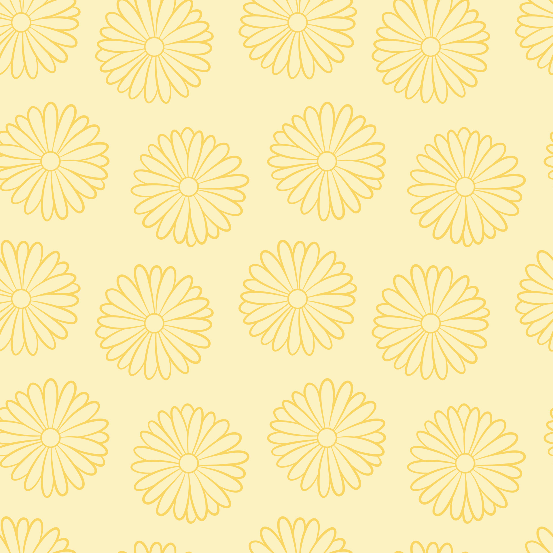 Yellow daisy vector repeat pattern 24317455 Vector Art at Vecteezy