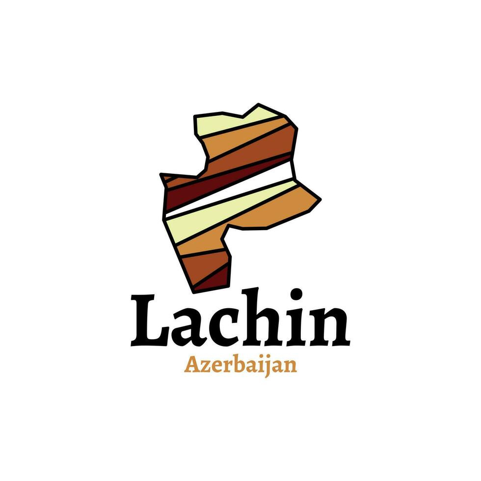 Lachin map, Azerbaijan, Asia. Filled and outline map design, map ... Lachin map, Azerbaijan, Asia. Filled and outline map design, map ...