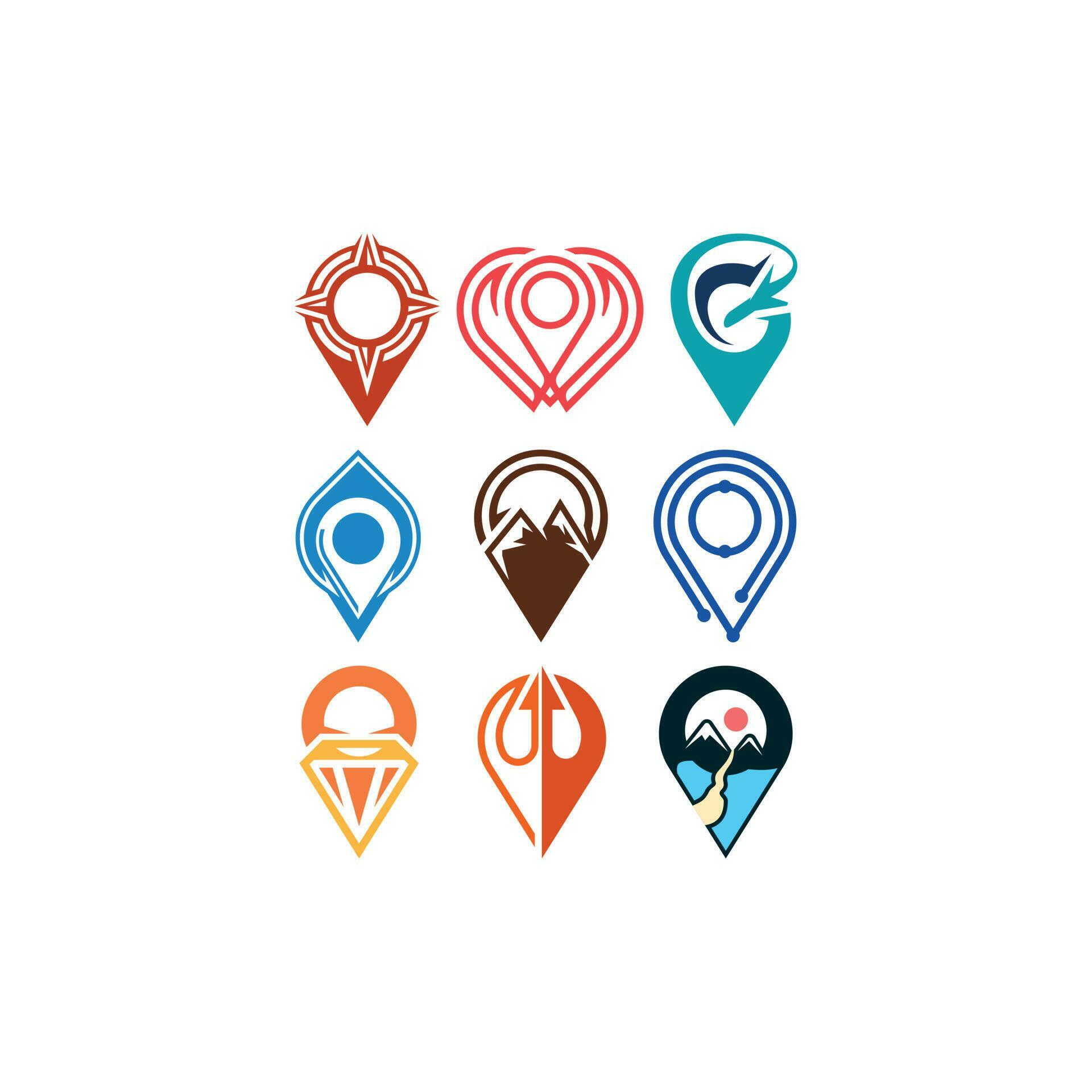 Set of map mark location set icon. Illustration set, Icons vector map ...