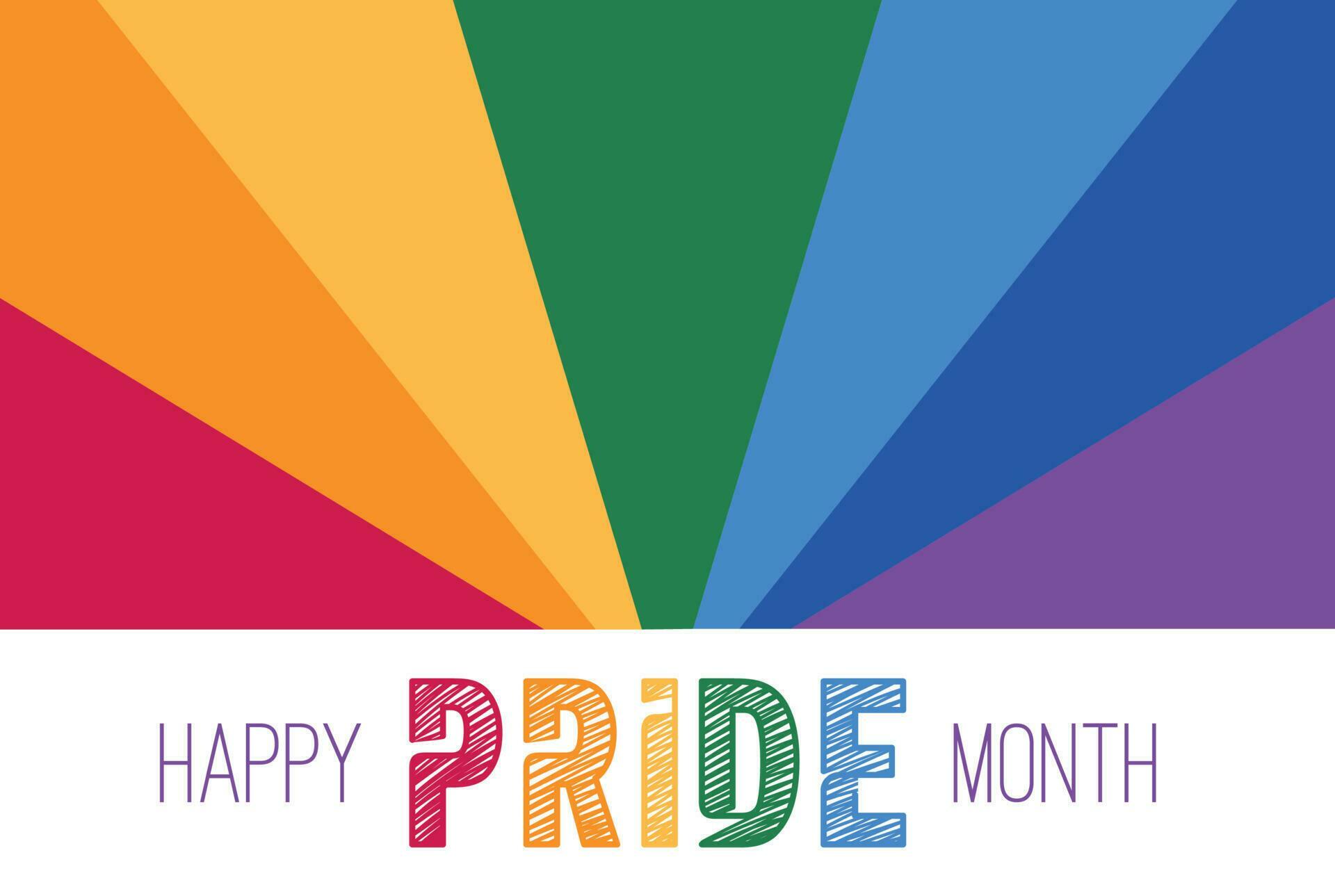 Pride Month Lgbt Horizontal Banner Template Happy Pride Month Banner