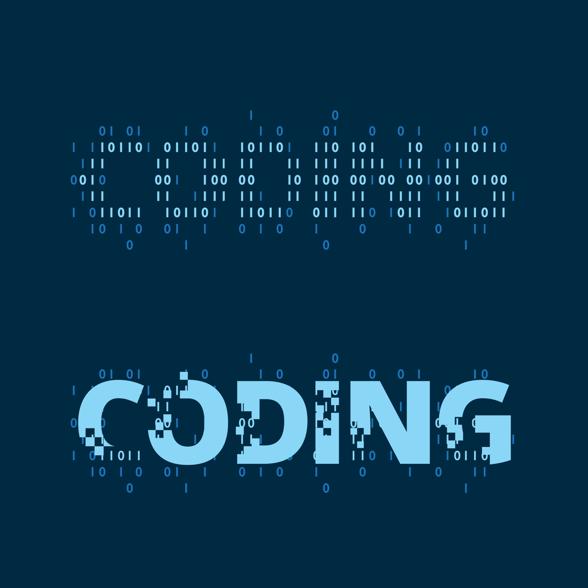 Coding in binary data wordmark concept vector. 24320602 Vector Art at ...