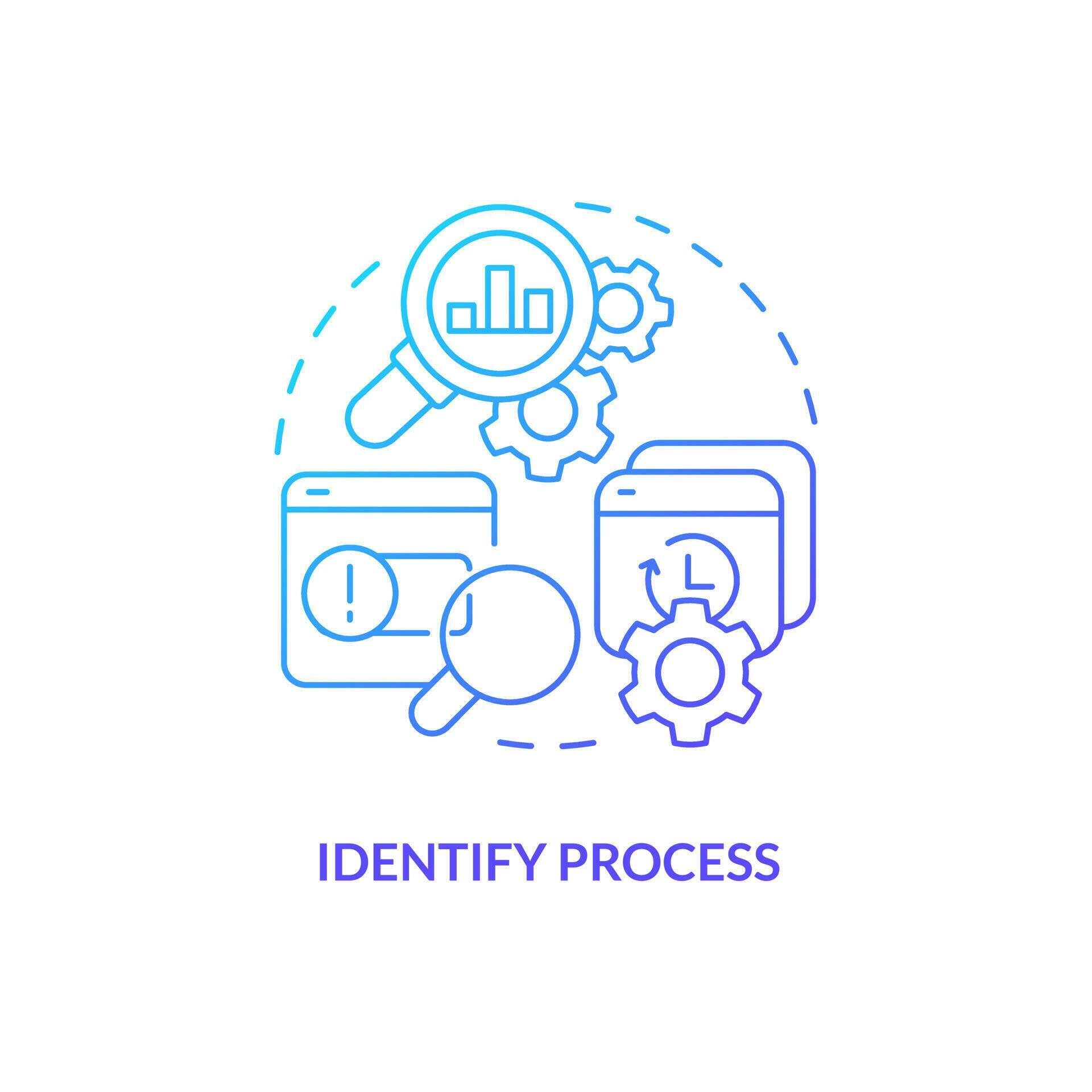 Identify process blue gradient concept icon. SMED usage. Lean ... Identify process blue gradient concept icon. SMED usage. Lean ...