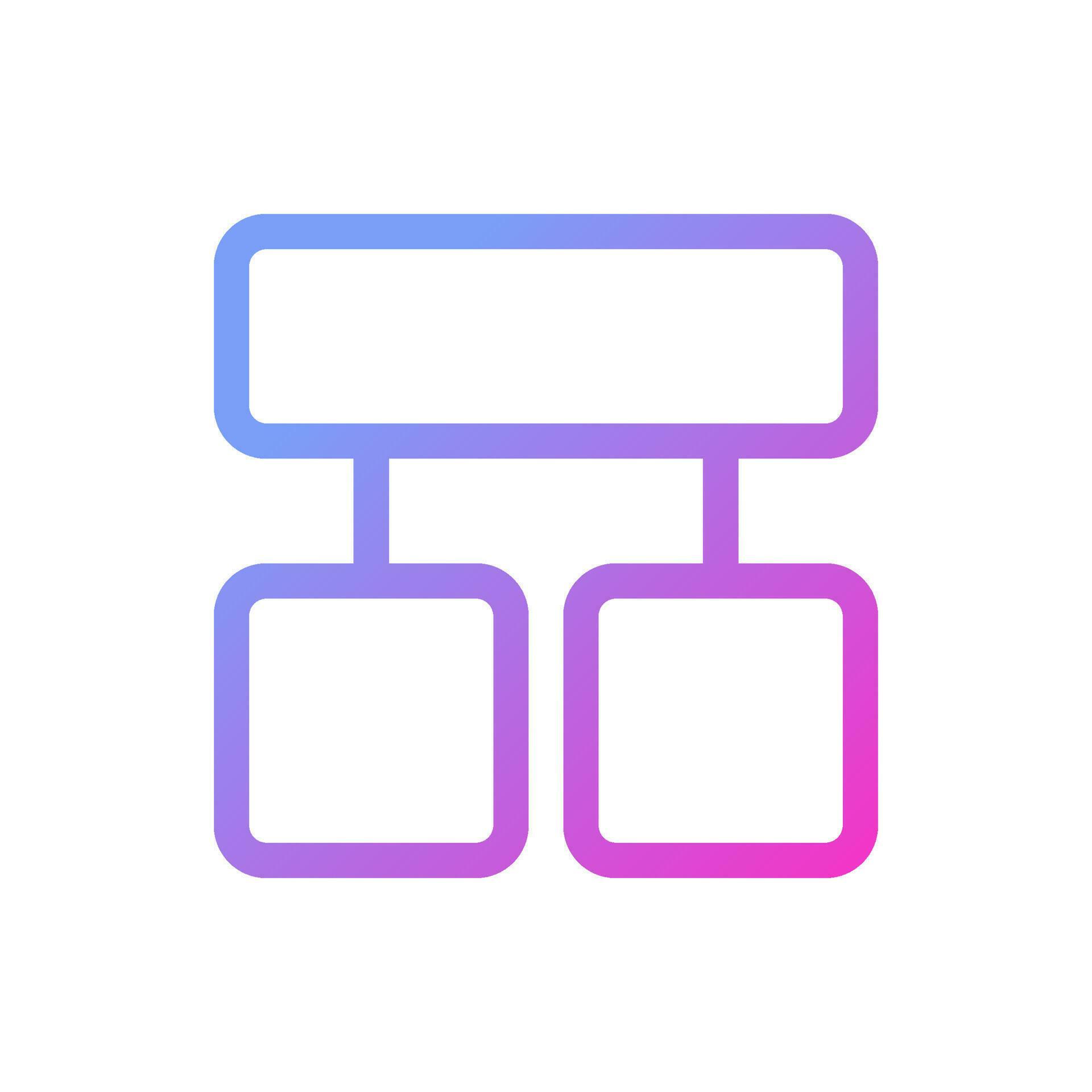 Block diagram pixel perfect gradient linear ui icon. Making decision ...