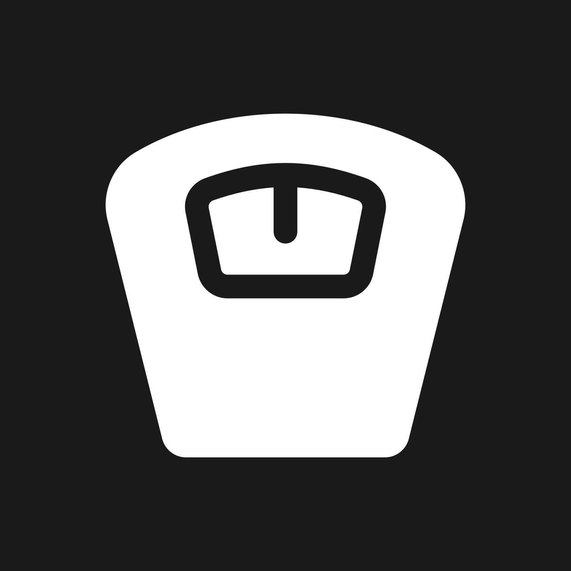 Bathroom scales dark mode glyph ui icon. Weight management. Dieting ...