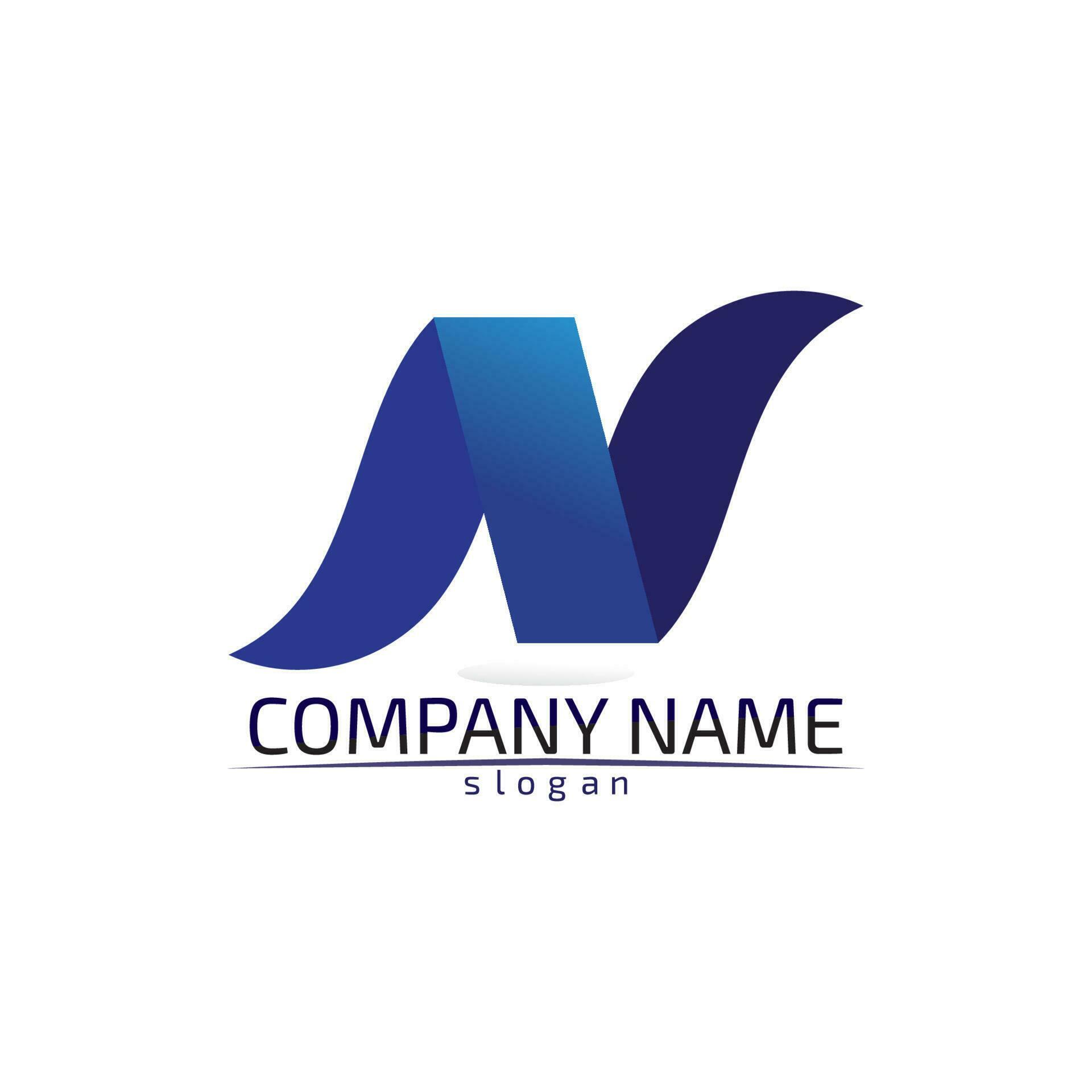 N font NLetter Logo Template vector and desain 24321842 Vector Art at Vecteezy