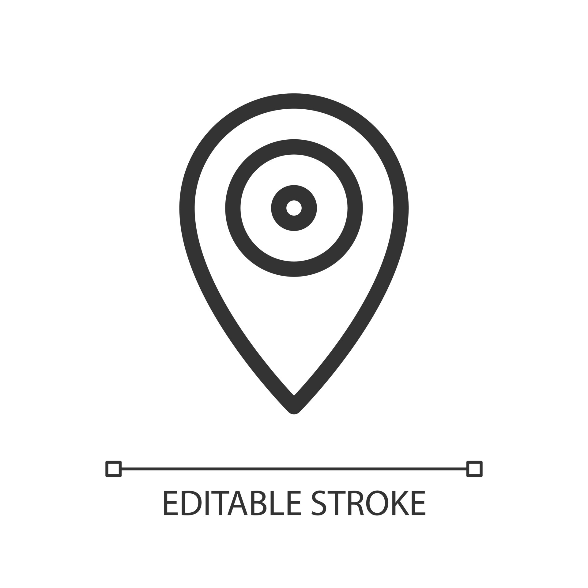 Location Mark Pixel Perfect Linear Ui Icon Place On Map Navigation Service Online Support