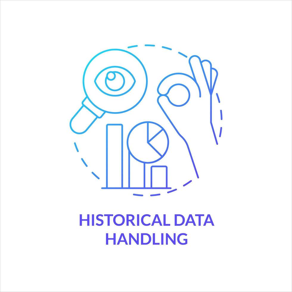 histórico datos manejo azul degradado concepto icono. negocio analítica ... histórico datos manejo azul degradado concepto icono. negocio analítica ...
