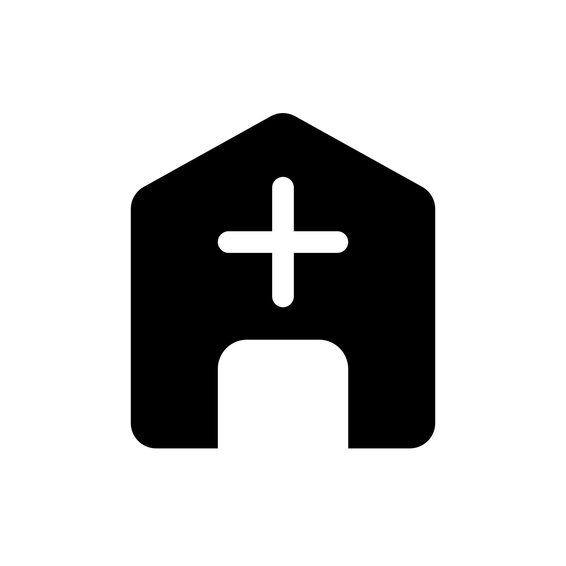 Add address black glyph ui icon. Mail recipient information. House location. User interface ...