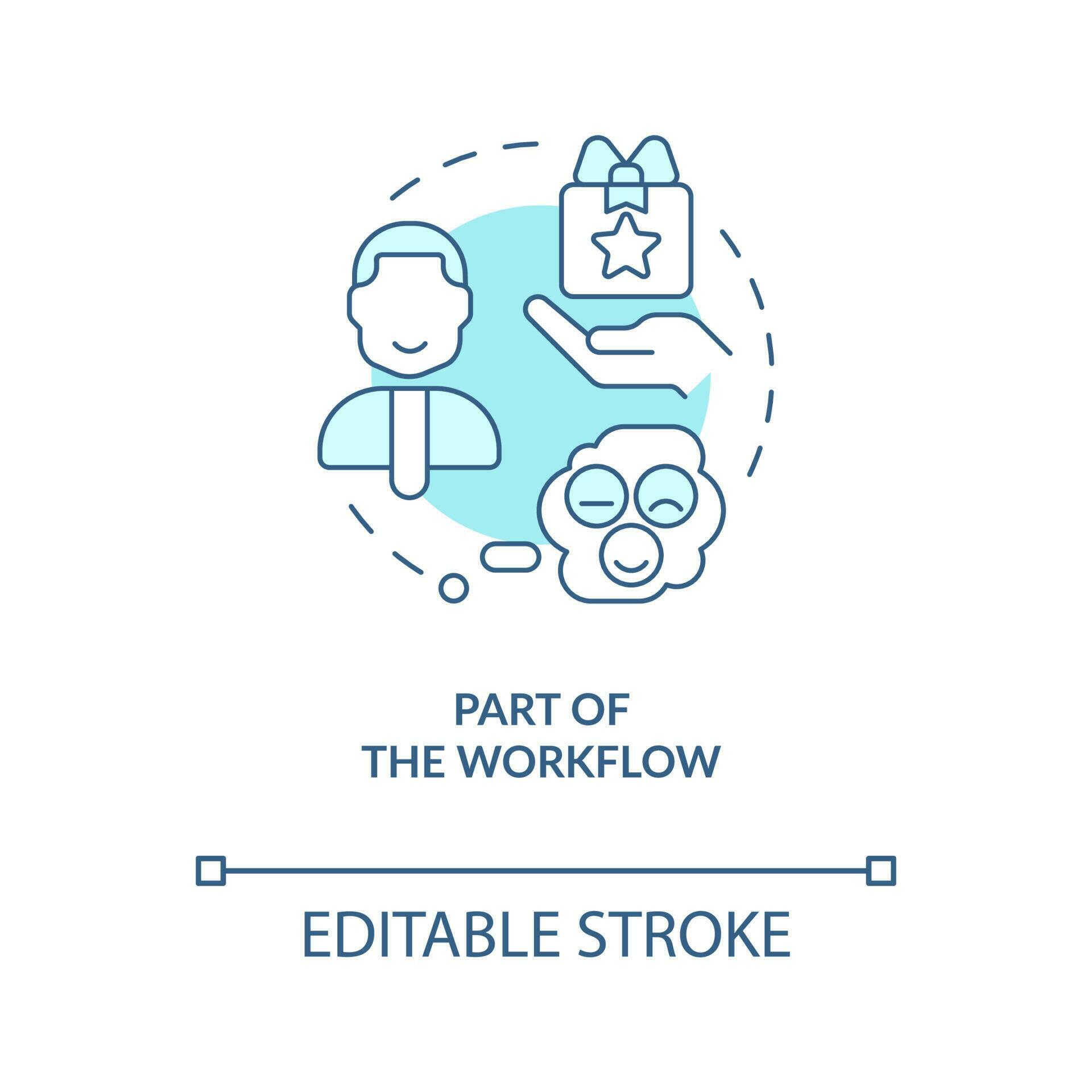 Part Of Workflow Turquoise Concept Icon Motivating Customer Service