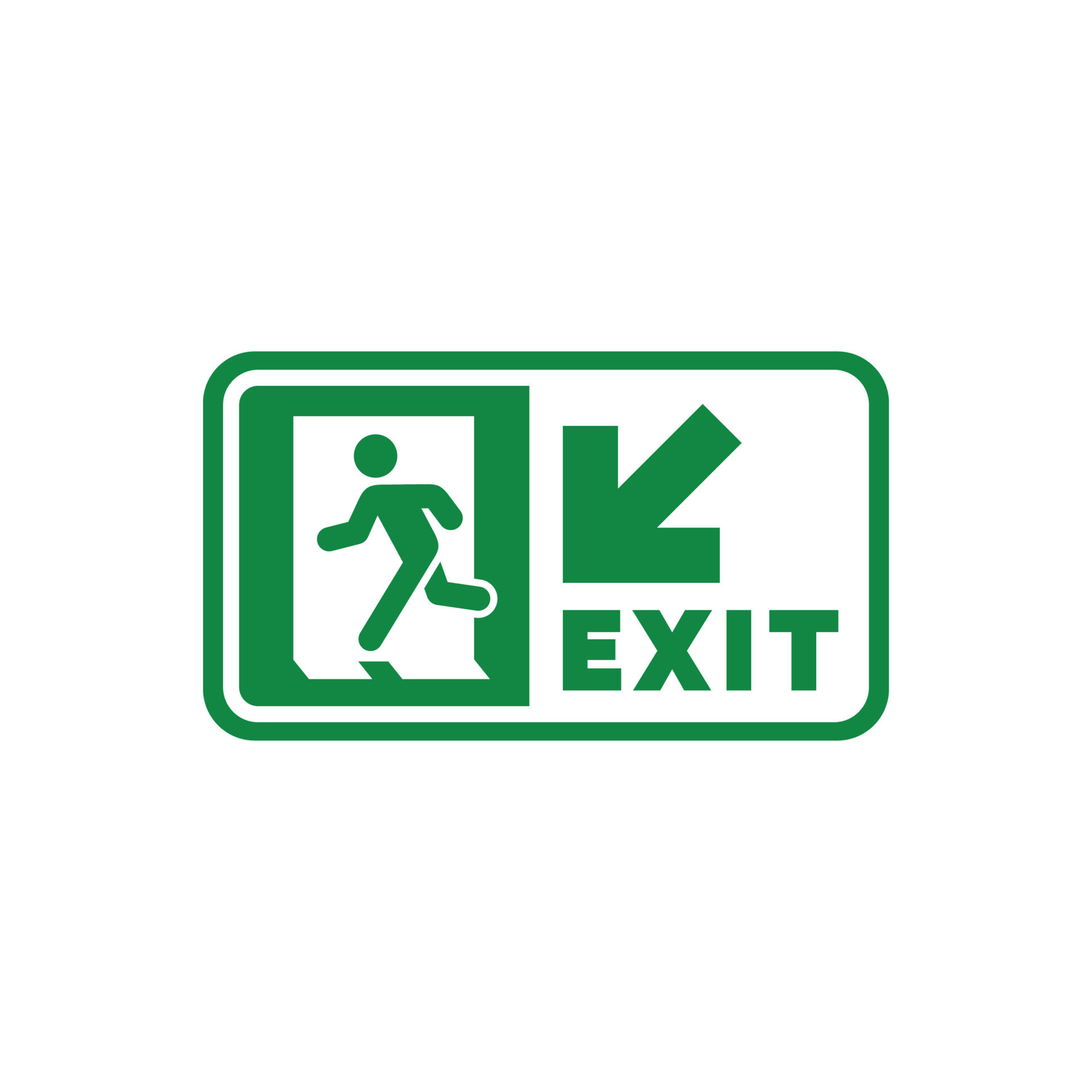 Emergency Exit Symbol Icon Isolated On White Background 24322887 Vector Art At Vecteezy