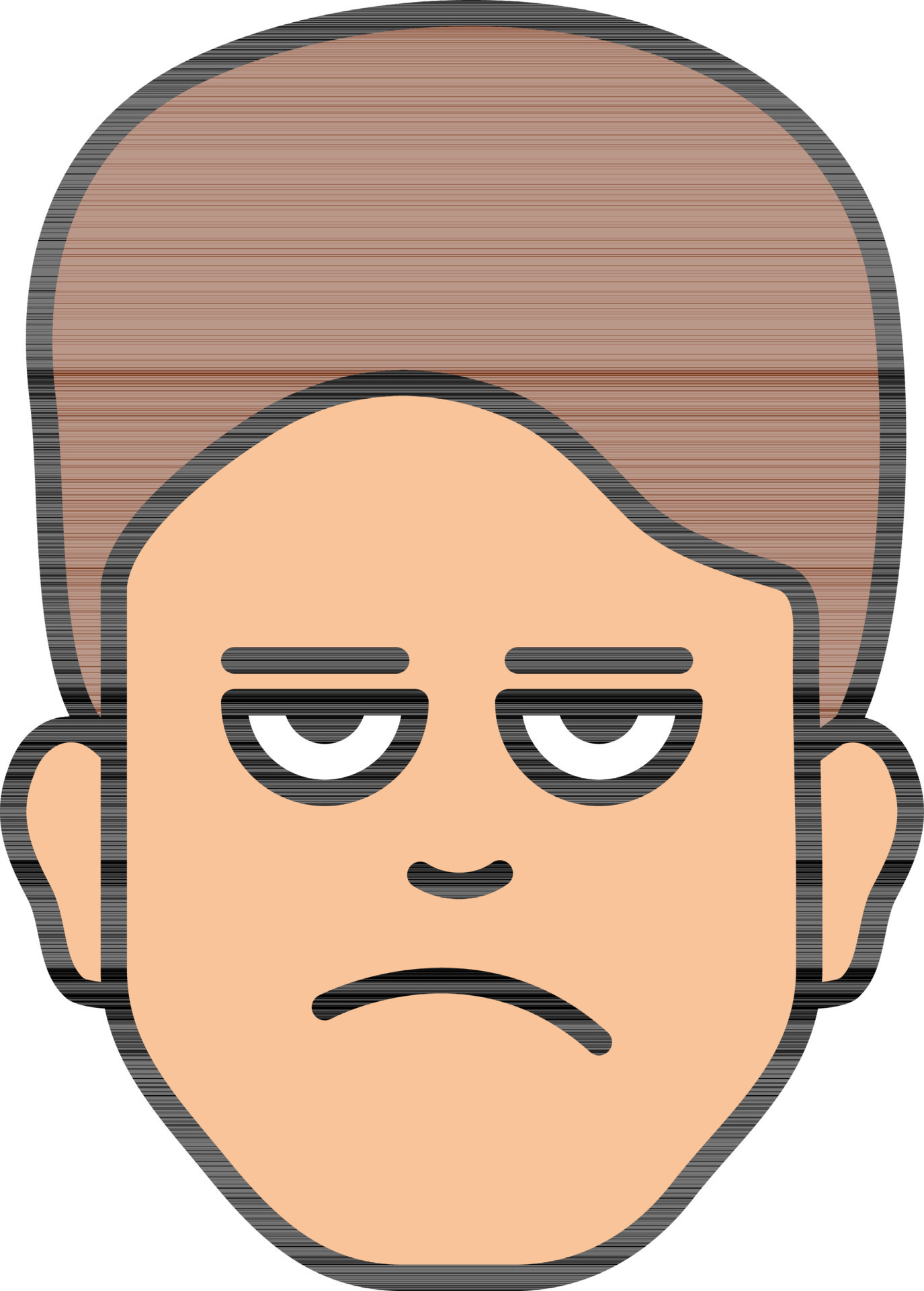 Illustration Of Man Unhappy Face On White Background 24324967 Vector Art At Vecteezy