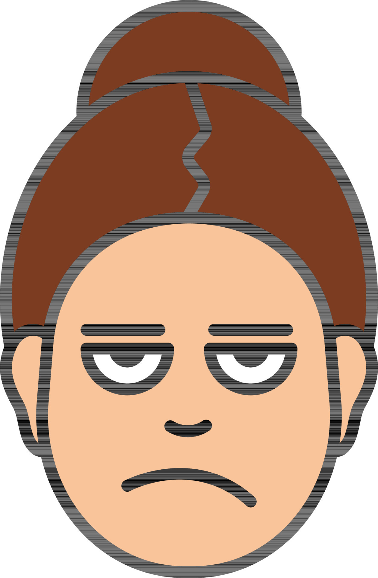 Illustration Of Woman Unhappy Face On White Background 24324983 Vector Art At Vecteezy