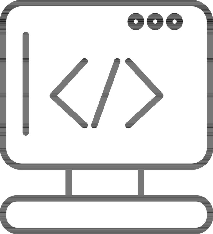 Line Art Illustration of Web Development Icon. 24325663 Vector Art at ...