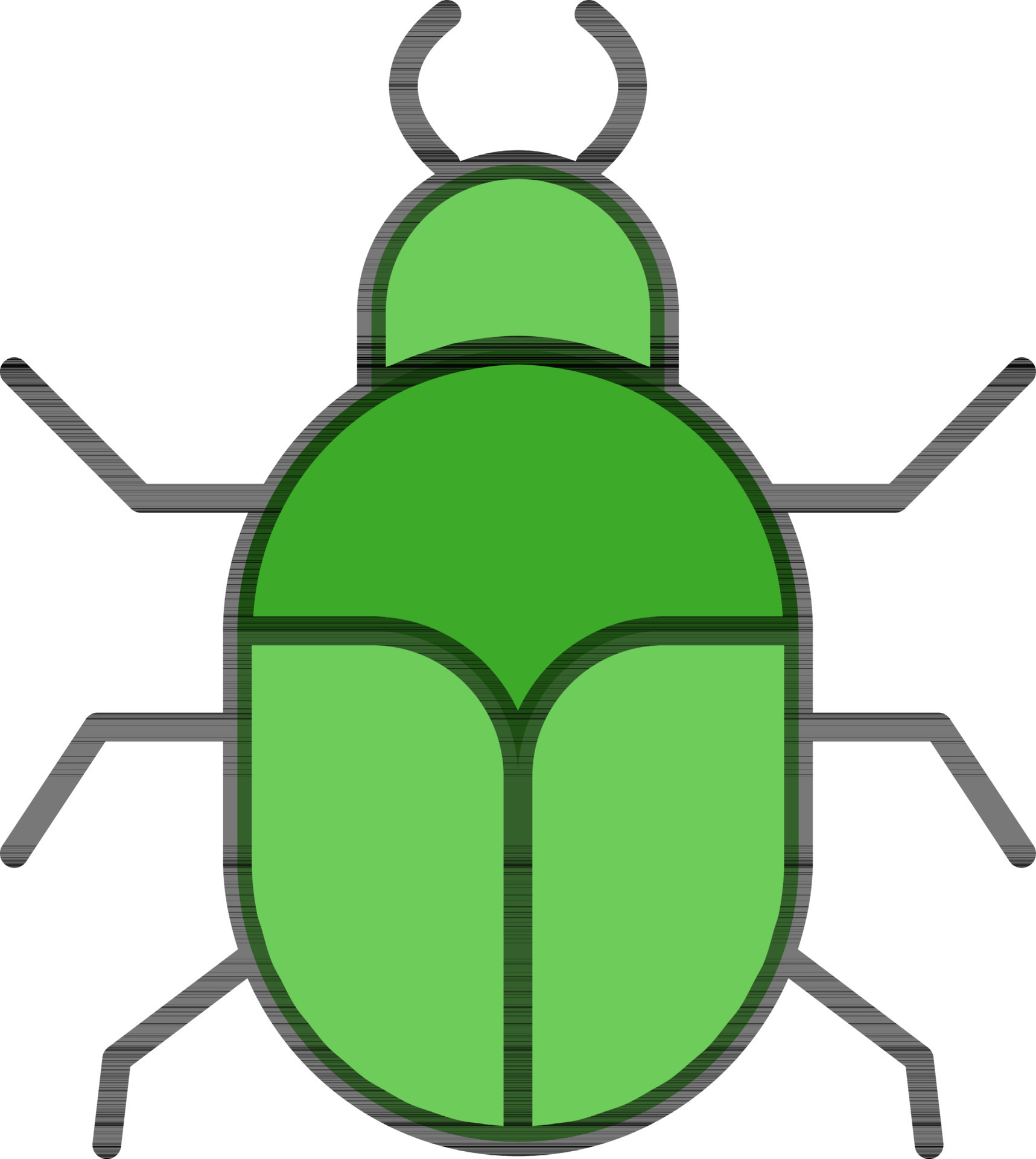 Green Bug icon in flat style. 24327407 Vector Art at Vecteezy
