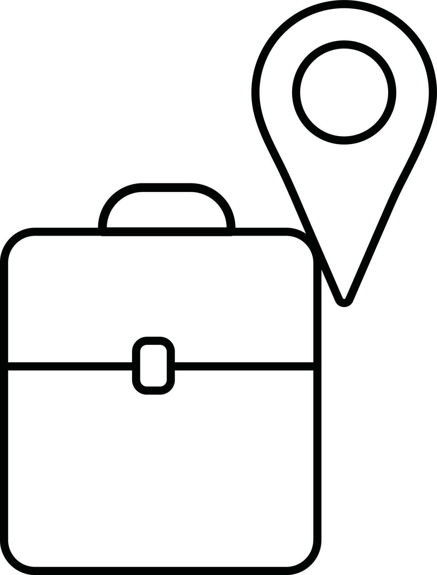 Briefcase with map pointer. 24328055 Vector Art at Vecteezy