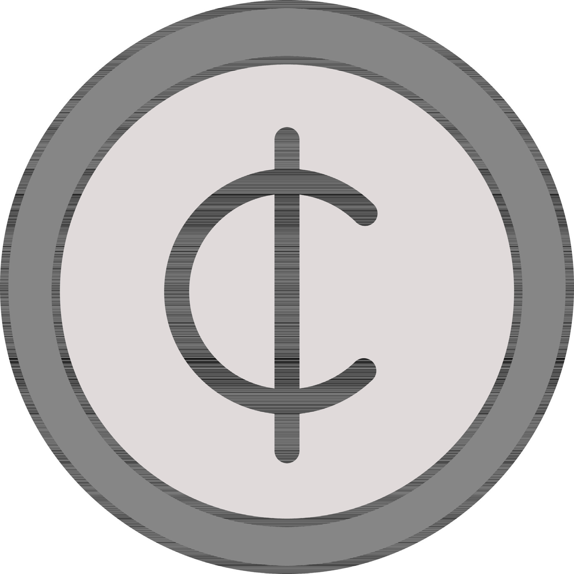 Gray Cedi Coin Icon in Flat Style 24328084 Vector Art at Vecteezy