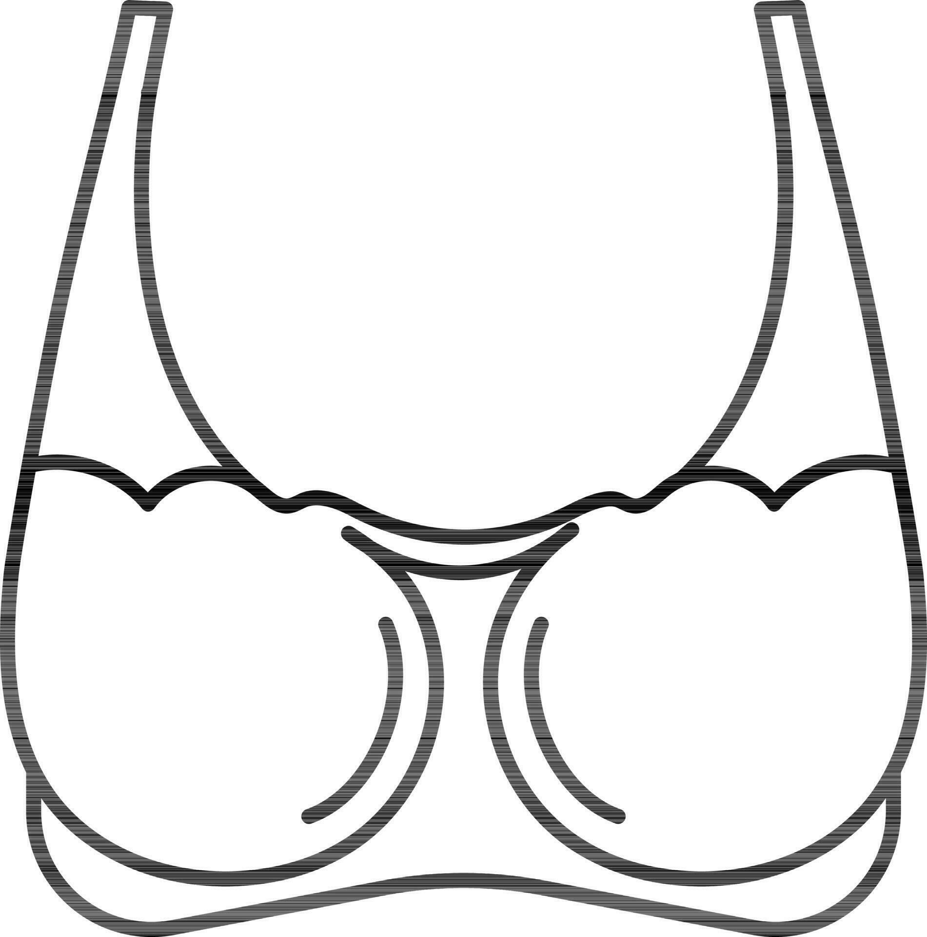 Flat Style Sports Bra Icon In Line Art 24328483 Vector Art At Vecteezy