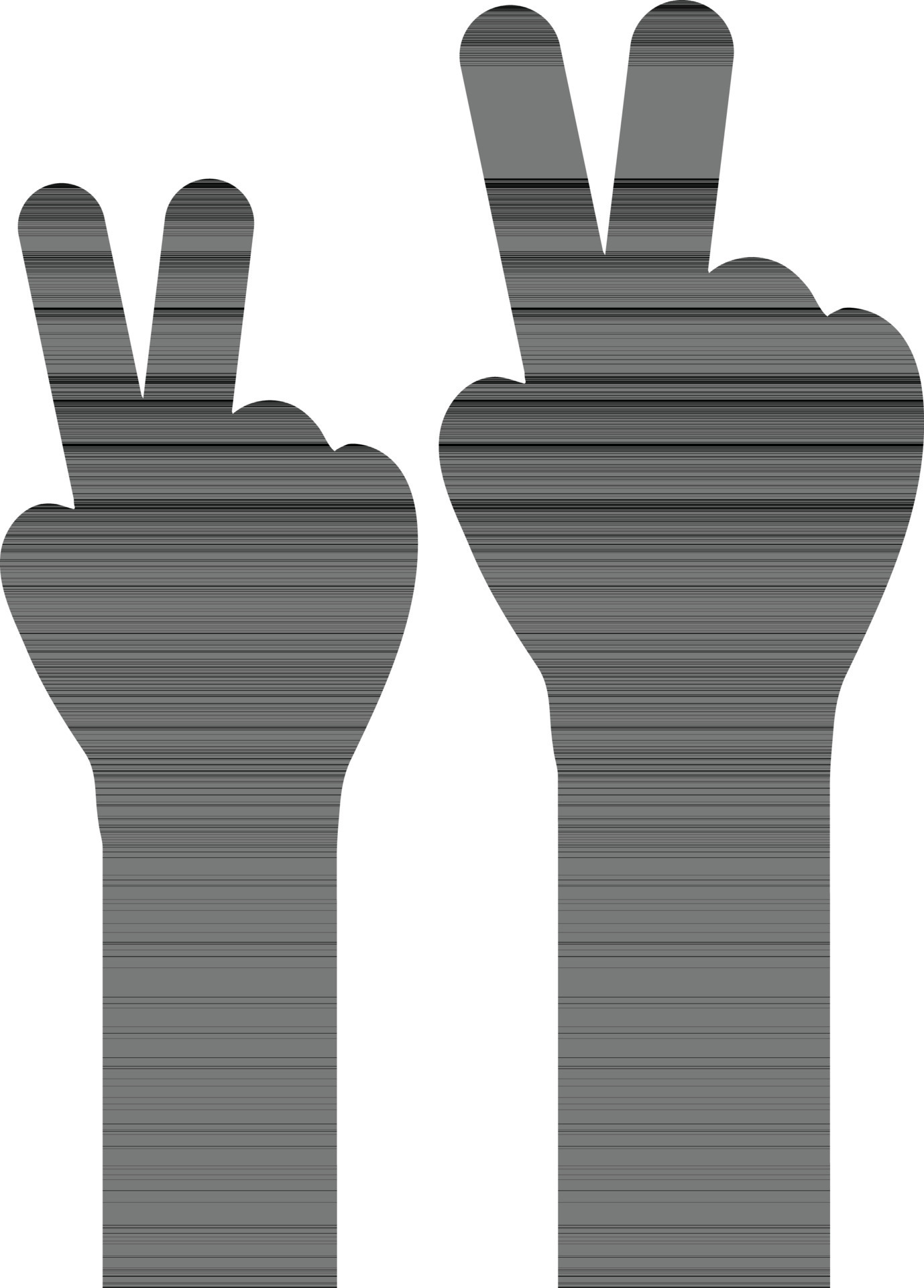 Sign of two hand in peace icon. 24331437 Vector Art at Vecteezy