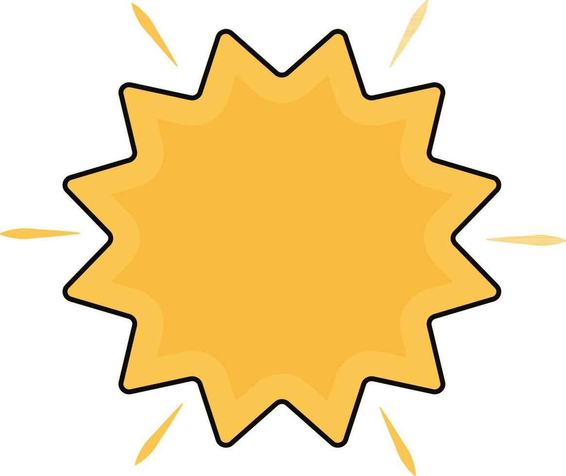 Yellow comic speech bubble in flat style. 24332120 Vector Art at Vecteezy