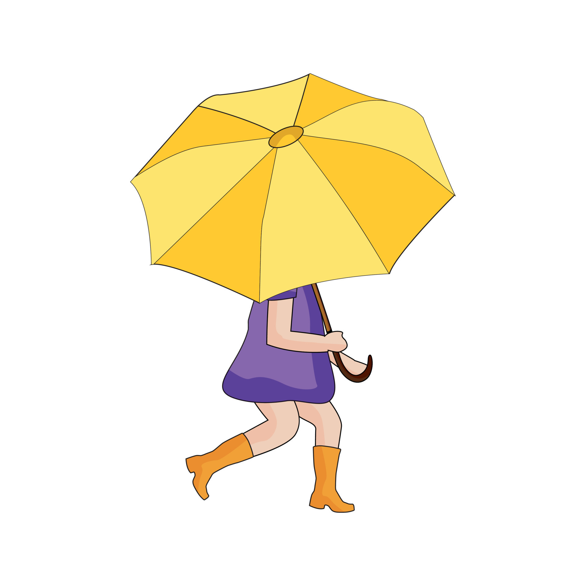 Cute little girl under an umbrella. 24332476 Vector Art at Vecteezy