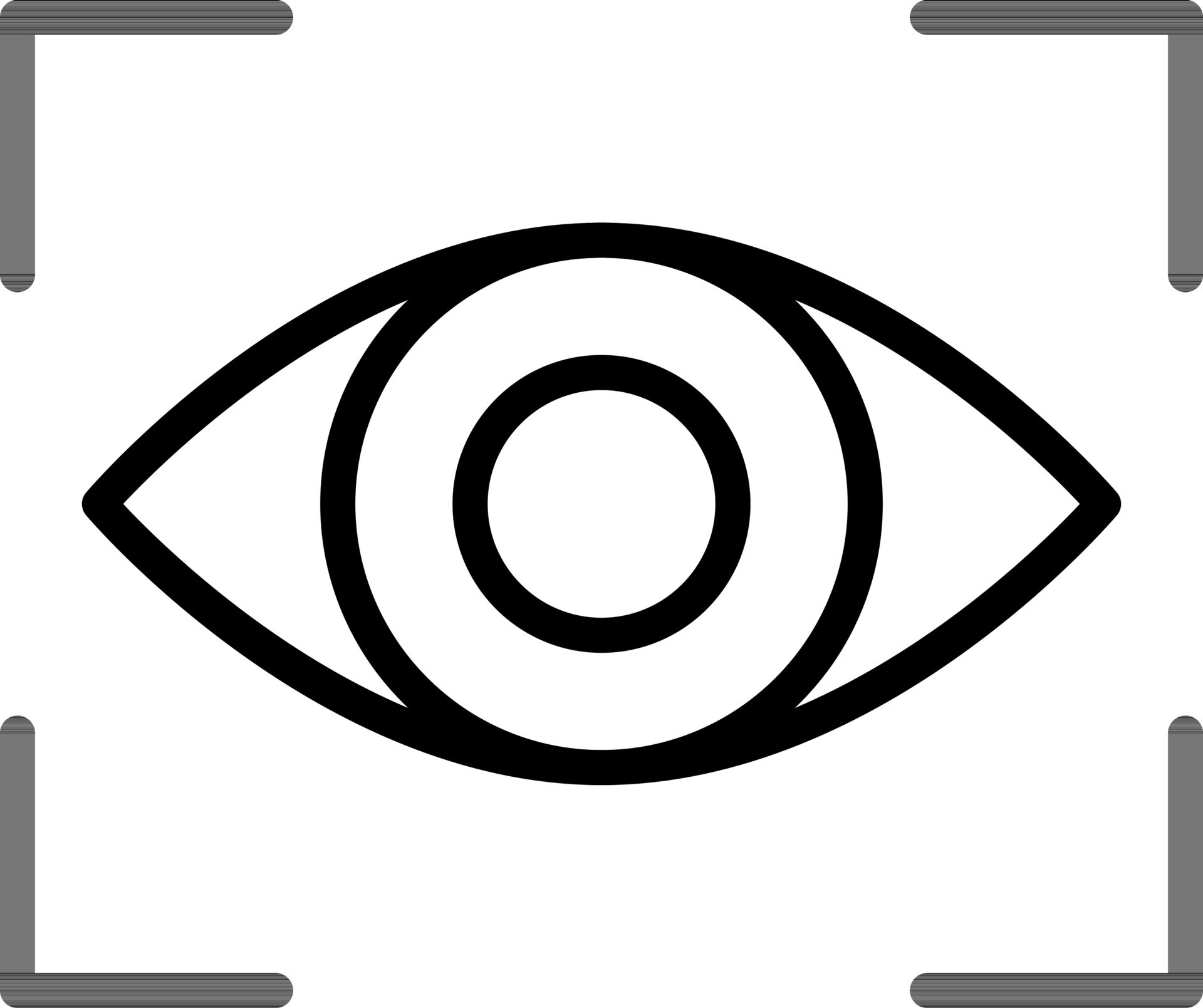 Eye Focus Icon In Black Thin Line Art. 24333046 Vector Art at Vecteezy