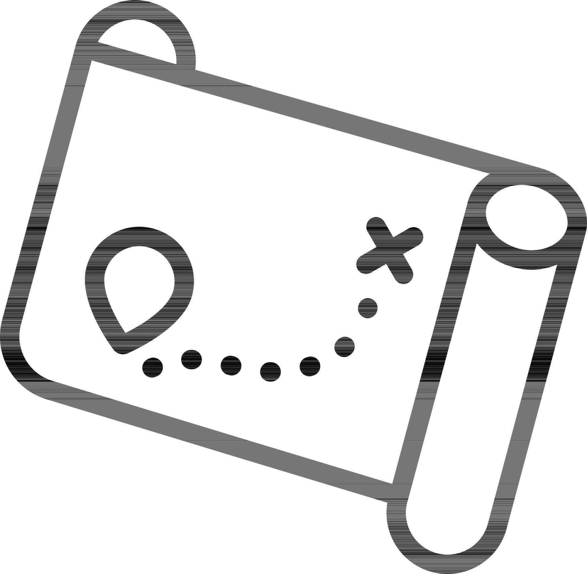 Isolated Map on Paper Icon in Line Art. 24334820 Vector Art at Vecteezy