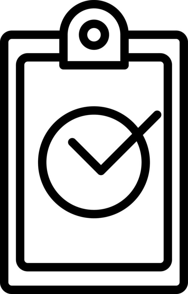 Approved Clipboard Icon In Black Line Art 24335456 Vector Art At Vecteezy