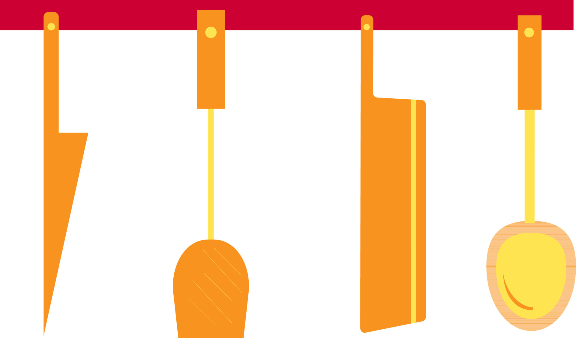 Hanging cooking spoon and knife. 24336009 Vector Art at Vecteezy