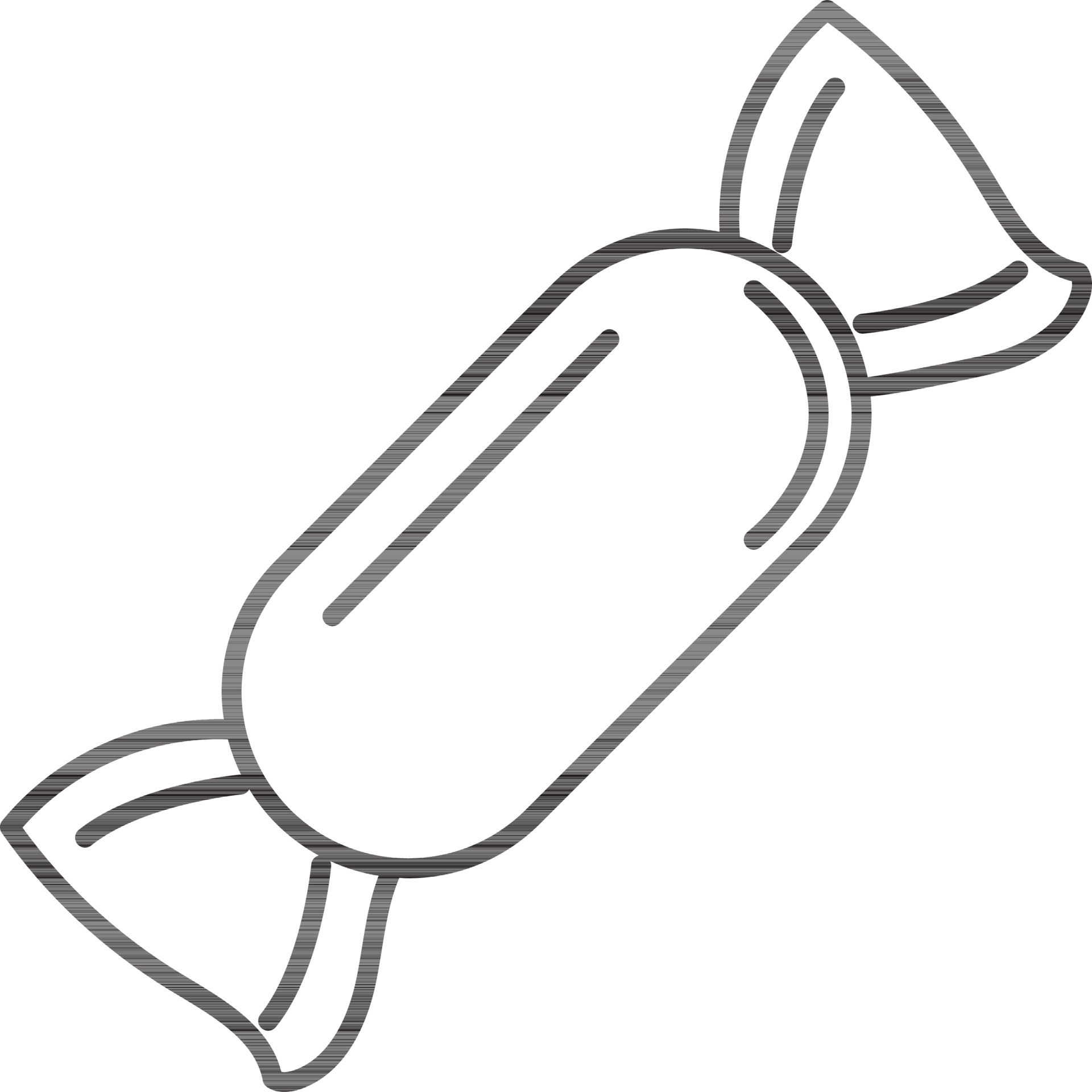 Flat style toffee icon in line art. 24337264 Vector Art at Vecteezy