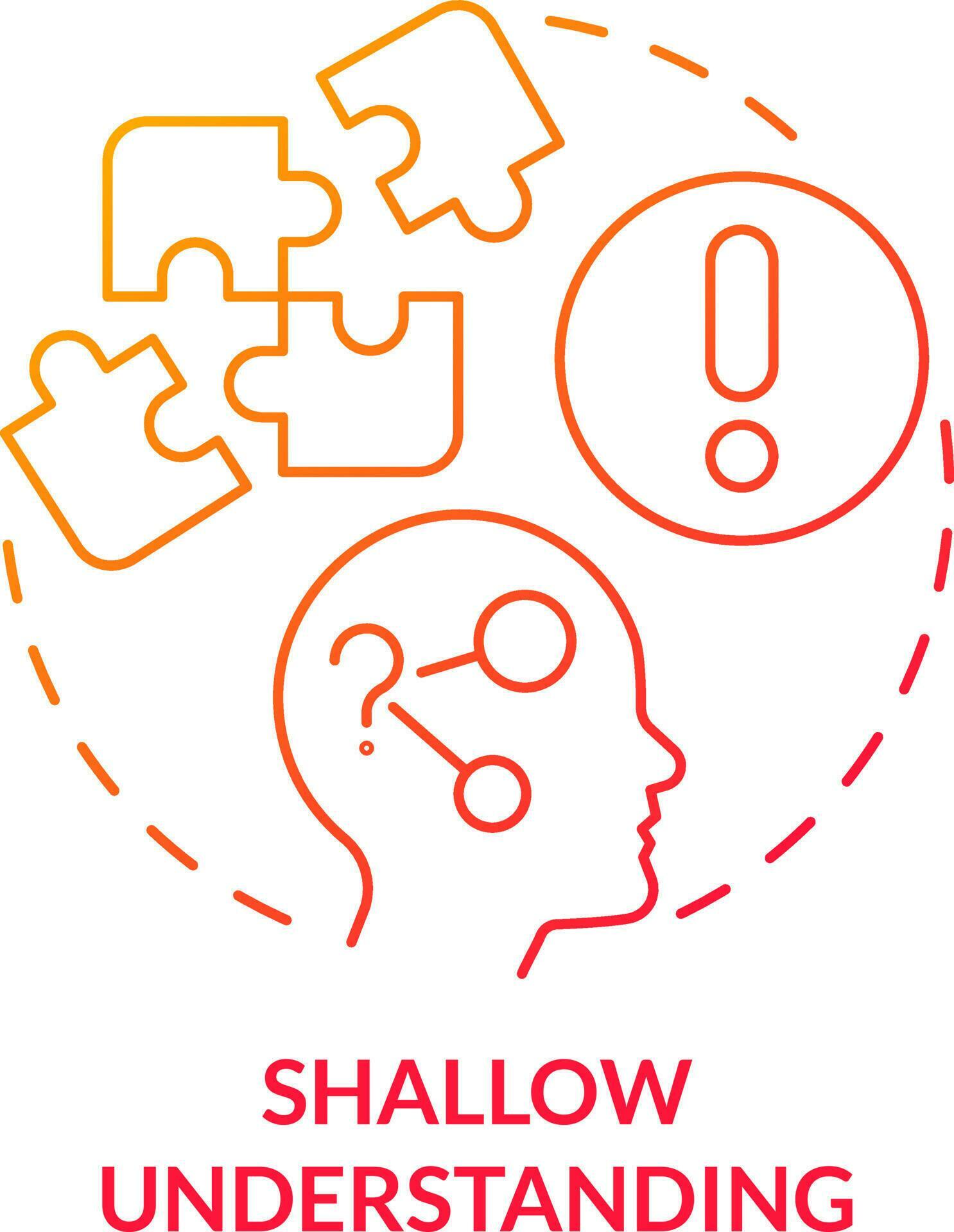 Shallow Understanding Red Gradient Concept Icon Microlearning