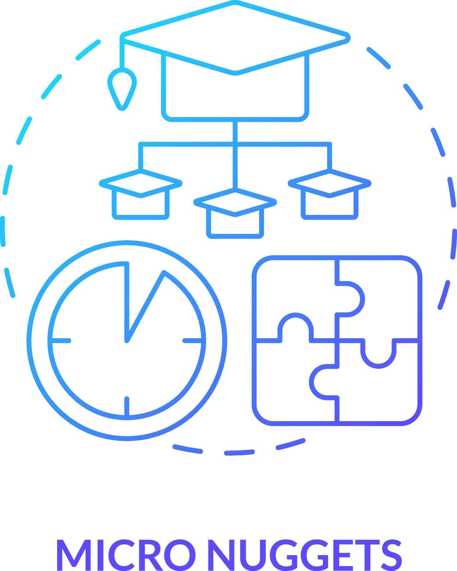 Micro Nuggets Blue Gradient Concept Icon Microlearning Example Abstract Idea Thin Line