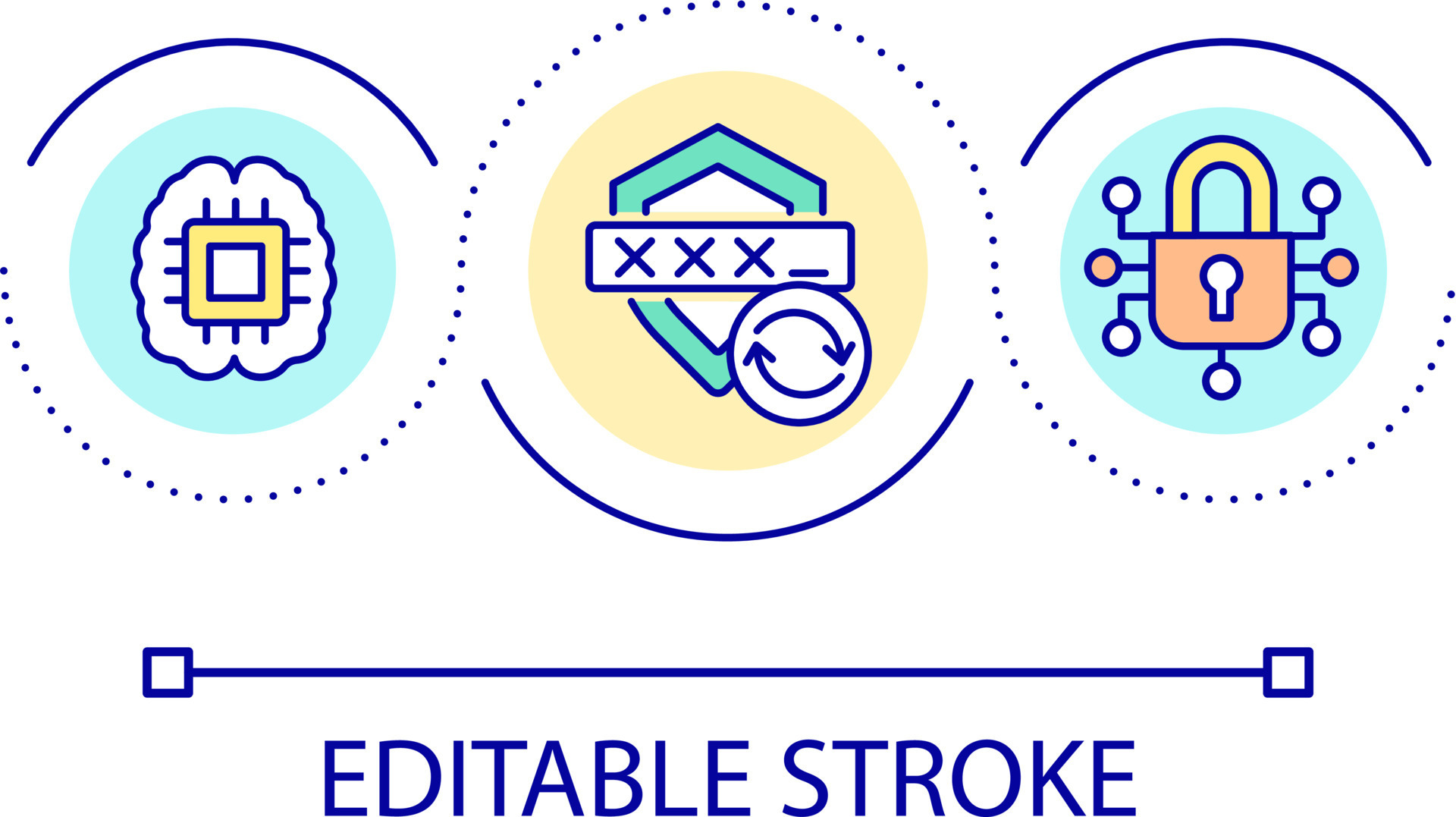 Reset Forgotten Account Password Loop Concept Icon Cybersecurity Abstract Idea Thin Line