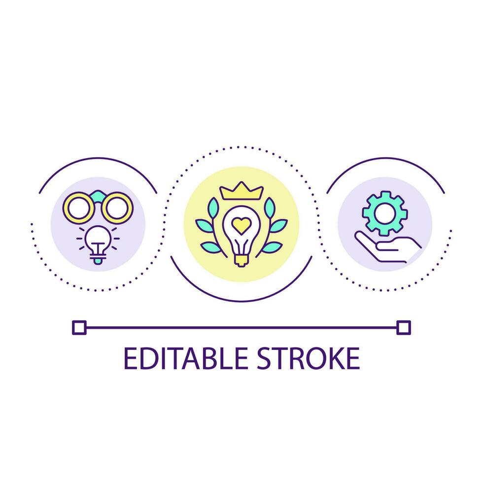 New insights in entrepreneurship loop concept icon. Starting small ... New insights in entrepreneurship loop concept icon. Starting small ...
